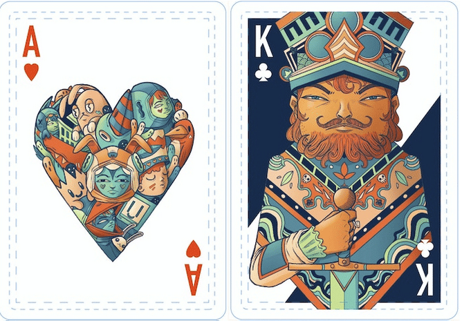 Vivid Kingdoms Playing Cards by Ten Hundred | X-Decks Playing Cards