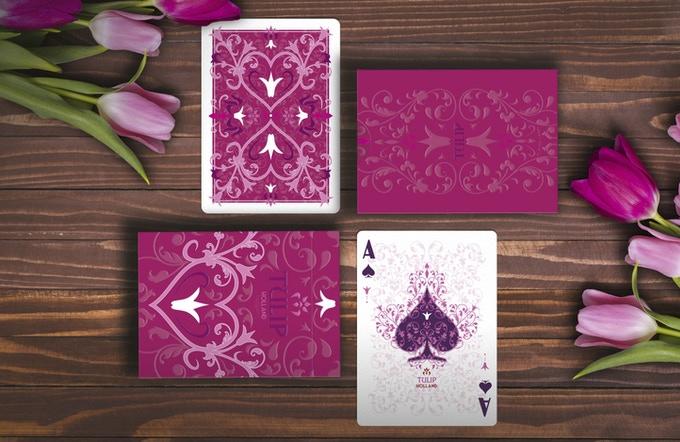 Pink Tulip Playing Cards by Dutch Card House | X-Decks Playing Cards
