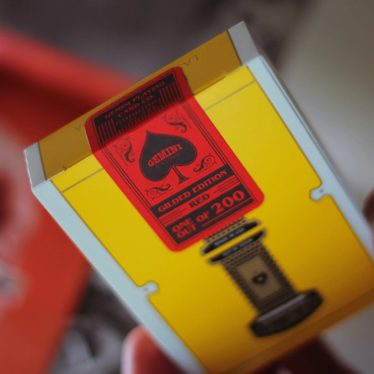 Gemini Casino Yellow RED GILDED Playing Cards | X-Decks Playing Cards