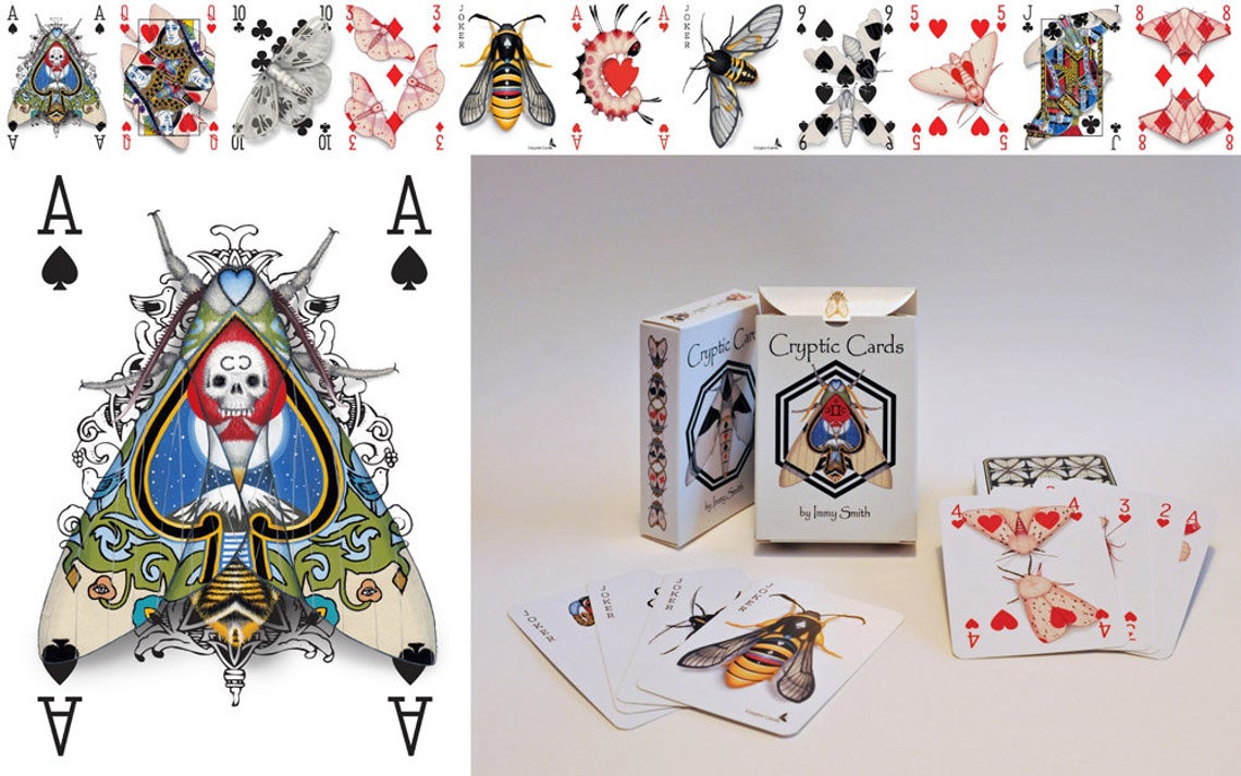 The Cryptic Cards Playing Cards Art of Cryptic Moths by Immy Smith | X ...